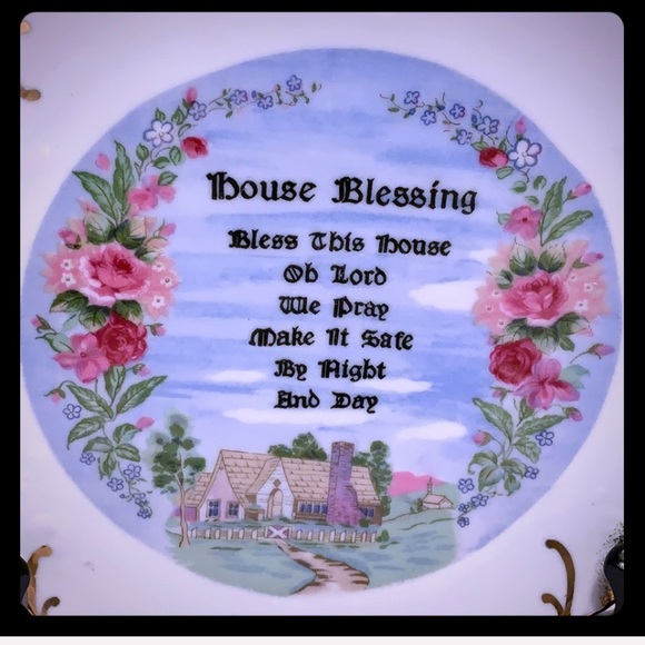 Decorative Plates | Wall Decor | House Blessings Plate With 8 K Gold ...